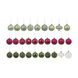 Höffner Weihnachtsbaumkugeln 30er Set ¦ grün ¦ Kunststoff Ø: 6 » Höffner