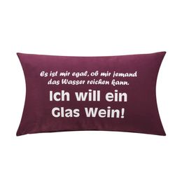 Höffner Kissen Spruch ¦ rot ¦ Maße (cm): B: 30 » Höffner