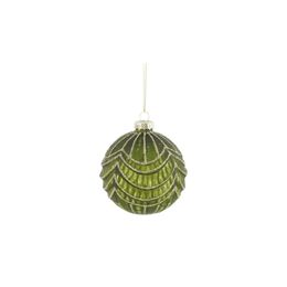 HOME STORY Weihnachtsbaumkugel grün Glas,Aluminium Maße (cm): H: 8 Ø: 8 » Höffner