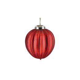 HOME STORY Weihnachtsbaumschmuck rot Glas,Aluminium Maße (cm): H: 11,5 Ø: 9.5 » Höffner
