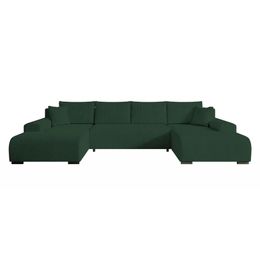 Höffner Wohnlandschaft Nelly ¦ grün ¦ Maße (cm): B: 349 H: 85 » Höffner