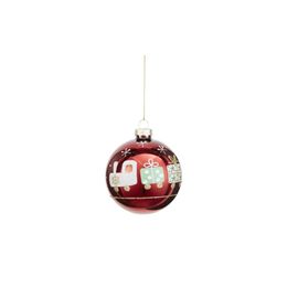 HOME STORY Weihnachtsbaumkugel mit Lokomotive rot Glas,Aluminium Ø: 8 » Höffner