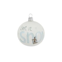 Höffner Weihnachtsbaumkugel weiß Glas,Aluminium Ø: 7 » Höffner