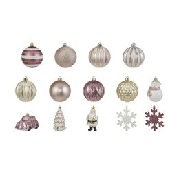 Höffner Weihnachtsbaumschmuck 25er Set rosa/pink Kunststoff Maße (cm): B: 33 H: 8,5 T: 40.2 » Höffner