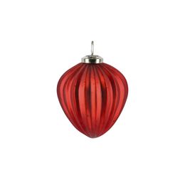 HOME STORY Weihnachtsbaumschmuck rot Glas,Aluminium Maße (cm): H: 9 Ø: 7.5 » Höffner