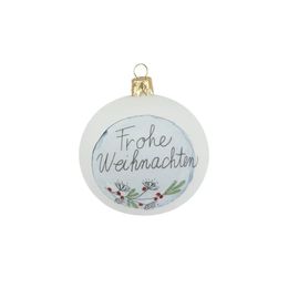 Höffner Weihnachtsbaumkugel weiß Glas,Aluminium Ø: 7 » Höffner