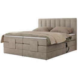 Höffner Motor Boxspringbett mit Bettkasten Comforto beige Maße (cm): B: 168 H: 124 » Höffner
