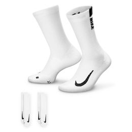 Nike Multiplier Crew-Socken (2 Paar) Bekleidung Unisex weiß