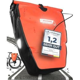 B&uuml;chel B&uuml;chel Gep&auml;cktr&auml;gertasche 100 % Wasserdicht inkl. Halterungssystem schwarz/rot 25,4 L