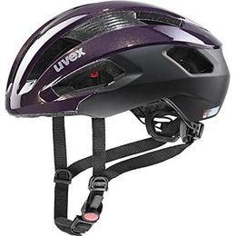 Uvex Rise CC Rennrad-Helm plum black matt 52-56 cm