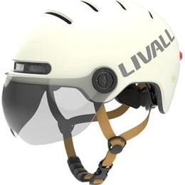 Livall L23 City Helm mit Visier wei&szlig; L (57-61 cm)