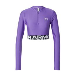 Under Armour Funktionsshirt 'HeatGear' Damen Größe L lila / schwarz / weiß