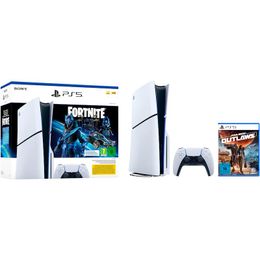 Playstation 5 Konsolen-Set »PS5 (Slim) Fortnite Cobalt Star + Star Wars Outlaws« 1.000 GB weiß/schwarz Die PS5-Konsole ist über HDMI 2.1 mit...