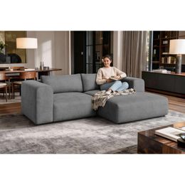 OTTO HOME Ecksofa »TIARRA Design-Sofa mit Ottomane recht/links bestellbar, Breite 241 cm« L-Form mit hochelastischer Schaum und Wellenunterfederung...