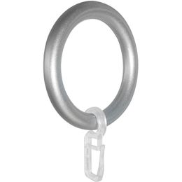 Garesa Gardinenring &raquo;Kunststoffring mit Haken&laquo; f&uuml;r Durchmesser bis 28mm, einfache Montage mattchromfarben &Oslash; 28 cm