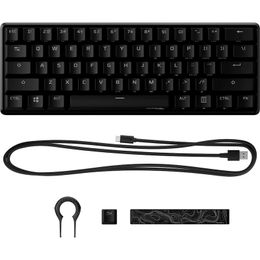 HYPERX Gaming-Tastatur »Alloy Origins 60« (Funktionstasten Gaming-Modus Multimedia-Tasten USB-Anschluss) schwarz Hintergrundbeleuchtung