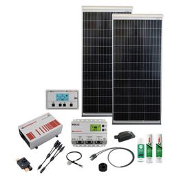VICTRON ENERGY Solaranlage &raquo;Caravan Kit, Base Camp Aero, MPPT DC240W AC400W, 12V&laquo; silber