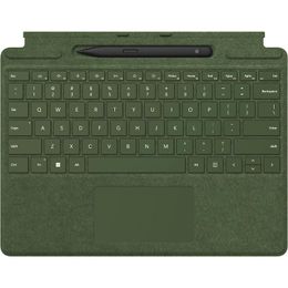 Microsoft Tastatur mit Touchpad »Surface Pro Signature Keyboard mit Slim Pen 2« (Fn-Tasten Magnetverschluss Touchpad Windows-Sperrtaste) forest
