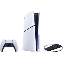 Playstation 5 Konsolen-Set »Disk Edition (Slim) + vertikaler Standfuß« 1.000 GB weiß/schwarz Die PS5-Konsole ist über HDMI 2.1 mit 8K-Displays...