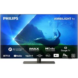 Philips OLED-Fernseher »42OLED808/12« 106 cm/42 ′′ Android TV Smart-TV schwarz Jedes Bild – einfach echt. P5 Picture Engine mit KI.
