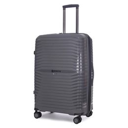 Stratic Trolley »BRIGHT+ Koffer L« 1 Stk. tlg. 96 l 4 Rollen Hartschalenkoffer Trolley TSA-Zahlenschloss CONNECT NFC-Chip grey