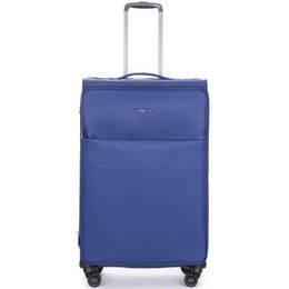 Stratic Weichgepäck-Trolley »Light + L, dark blue« 90 l 4 Rollen Reisekoffer großer Koffer Aufgabegepäck TSA-Zahlenschloss dark blue