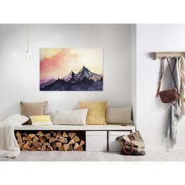 A.S. Création A.S. CRÉATION Leinwandbild »Mountain Paint« Kunst Wald 1 Stk. tlg. Berg Bild Landschaft Keilrahmen Leinwand-Bild Wohnzimmer modern Kinder Farbe...