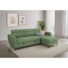 Trends by HG Ecksofa &raquo;Bella L-Form, B: 248 cm&laquo; mit Bettfunktion & Bettkasten 92% Polyester;8% Nylon