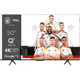 TCL QLED-Fernseher »50C61BX1« 126 cm/50 ′′ Android TV Smart-TV titanium Freisprecheinrichtung Google Assistant Lassen Sie Ihre Stimme hören