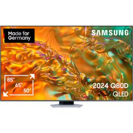 Samsung QLED-Fernseher &raquo;GQ65Q80DAT&laquo; 163 cm/65 &prime;&prime; Smart-TV Neural Quantum 4K AI Gen2 Prozessor, bis zu 120Hz silber Neural Quantum 4K AI Gen2...