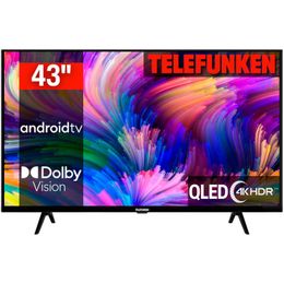 Telefunken QLED-Fernseher »D43Q660M2CW« 108 cm/43 ′′ Smart-TV schwarz SmartTV bietet Zugriff auf ein großes Angebot an unterschiedlichsten Apps....