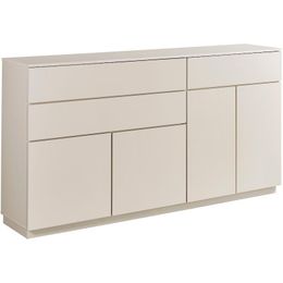 HBZ-MEBLE HBZ Sideboard »Vince Sideboard, B/H/T 191x100x38 cm« 1 Stk. tlg. Breite 191 cm, Push-to Open, Melaminbeschichtung kaschmir/kaschmir Das Sideboard...