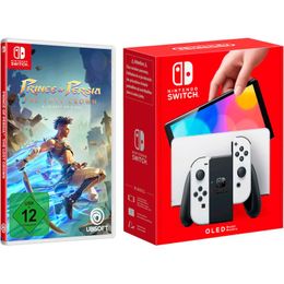 NINTENDO SWITCH Konsolen-Set »Switch OLED + Prince of Persia: The Lost Crown« 64 GB weiß Schließe die Joy-Con-Controller an die Konsole an. Spiele...
