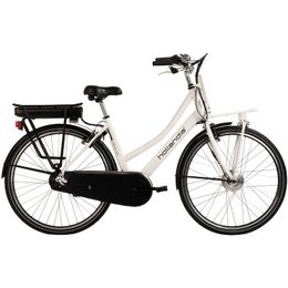 HOLLANDIA &raquo;Carry On&laquo; 3 Gang Shimano Nexus Schaltwerk Nabenschaltung Frontmotor 250 W Pedelec, Elektrofahrrad f&uuml;r Damen u. Herren Wei&szlig;+wei&szlig;