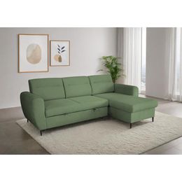 Trends by HG Ecksofa &raquo;Bella L-Form, B: 248 cm&laquo; mit Bettfunktion & Bettkasten 100% Polyester
