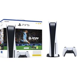 Playstation 5 Konsolen-Set 825 GB Disk Edition + EA Sports FC 24 (DLC) weiß/schwarz