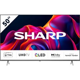 Sharp QLED-Fernseher »4T-C50GMx« 126 cm/50 ′′ Smart-TV 3.840 x 2.160 px Auflösung schwarz Mini Composite/CVBS + Audio-Eingang, Bluetooth, WLAN, LAN...
