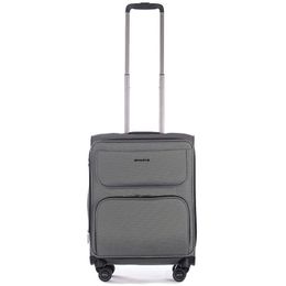 Stratic Weichgepäck-Trolley »Bendigo Light + S, silver« 42 l 4 Rollen Handgepäck Reisekoffer Reisegepäck TSA-Zahlenschloss silver