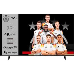 TCL LED-Fernseher »75V6BX1« 189 cm/75 ′′ Smart-TV titan-anthrazit Micro Dimming analysiert das Fernsehbild in Tausenden von separaten Zonen, um die...