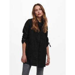 Only Langjacke »ONLJOLINE FAUX SUEDE COAT LIFE CC OTW« ohne Kapuze mit Reverskragen, weiches Wildlederimitat Black L L Lange Jackenblazer von Only