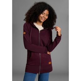 Kangaroos Kapuzensweatjacke mit Zopfmusterdetails aubergine 44/46 44/46 Longsweatjacke von Kangaroos