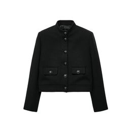 Mango Between-Season Jacket female Black size XXS