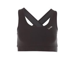 WINSHAPE Sport-Bustier »WVR4« mit offenem „Drop Back Design“ schwarz XL XL Doppellagige Konstruktion mit attraktivem Drop Back Design