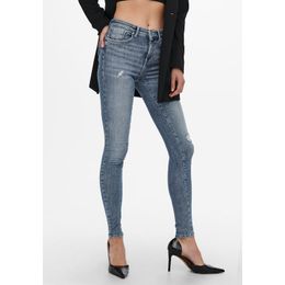 Only Skinny-fit-Jeans »ONLPOWER LIFE MID PUSH« mit Destroyed-Details medium blue denim XL (42) - Länge 34 Länge 34 XL (42) Skinny Jeans von Only