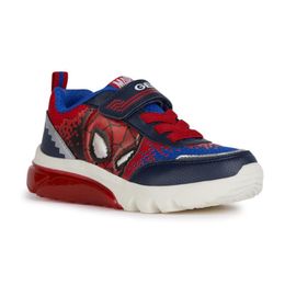 Geox Sneaker »J CIBERDRON BOY F« mit cooler Blinkfunktion, Freizeitschuh, Halbschuh, Schnürschuh navy-rot 27 27 Sneaker mit Laufsohle aus Gummi