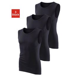 H.I.S. H.I.S Muscleshirt Packung, 3 Stk. tlg. aus weicher Feinripp-Qualität schwarz 4 4 Top-Markenqualität in Feinripp