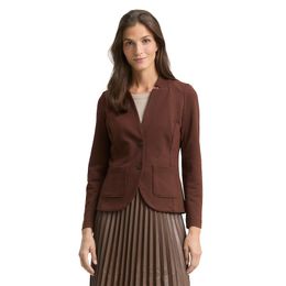 Tom Tailor Sweatblazer »Ottoman« mit aufgesetzten Taschen und Struktur dark pecan brown L L von Tom Tailor