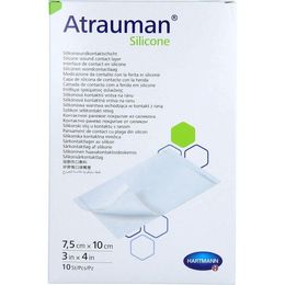 Atrauman Silicone steril 7,5x10 cm Kompressen 10 St