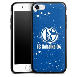 DeinDesign iPhone SE (2020) Handy Slim Case extra d&uuml;nn Silikon Handyh&uuml;lle schwarz H&uuml;lle Logo Fc Schalke 04 S04 Silikon Slim Case