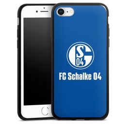 DeinDesign iPhone SE (2022) Handy Slim Case extra d&uuml;nn Silikon Handyh&uuml;lle schwarz H&uuml;lle Fc Schalke 04 Official Licensed Product Logo Silikon Slim Case